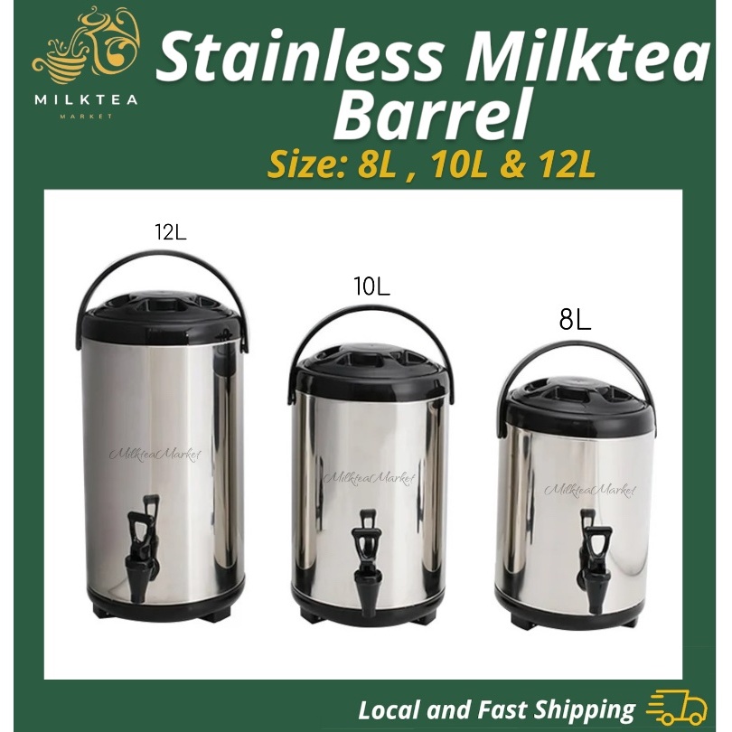 Milktea and Coffee Barrel Stainless Thermos Jug 8L 10L 12L | Shopee ...