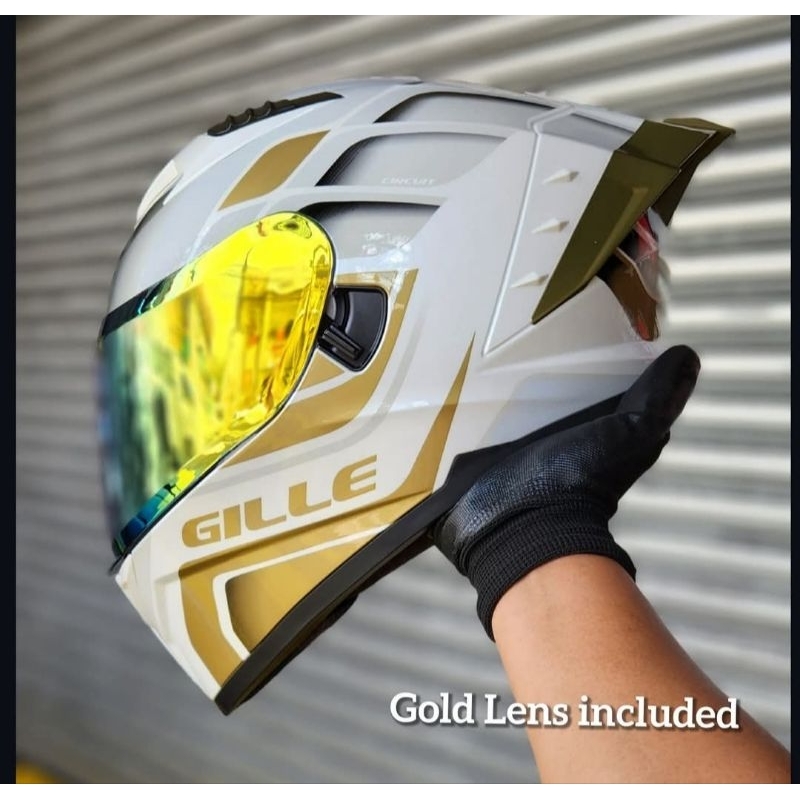 Gille Circuit Revo Full face dual visor. | Shopee Philippines