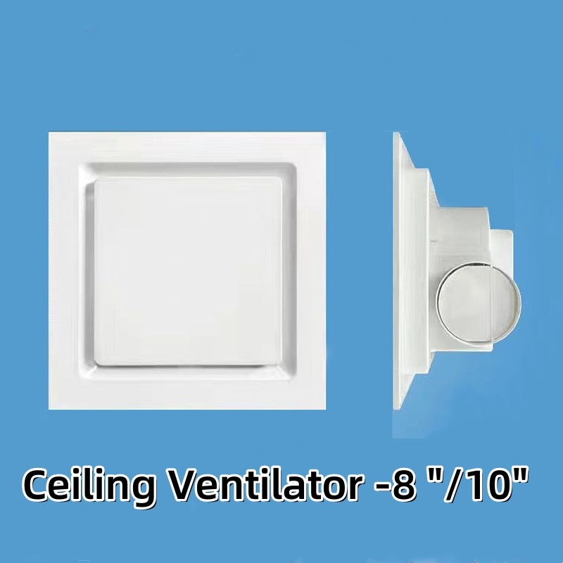 8/10 "Low Noise Exhaust Fan Ceiling Ventilator Strong Wind Kitchen ...