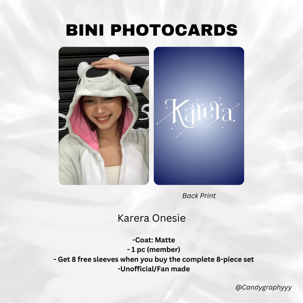 Bini Photocards (Maloi, Colet, Mikha, Aiah, Stacey, Jhoanna, Gwen ...