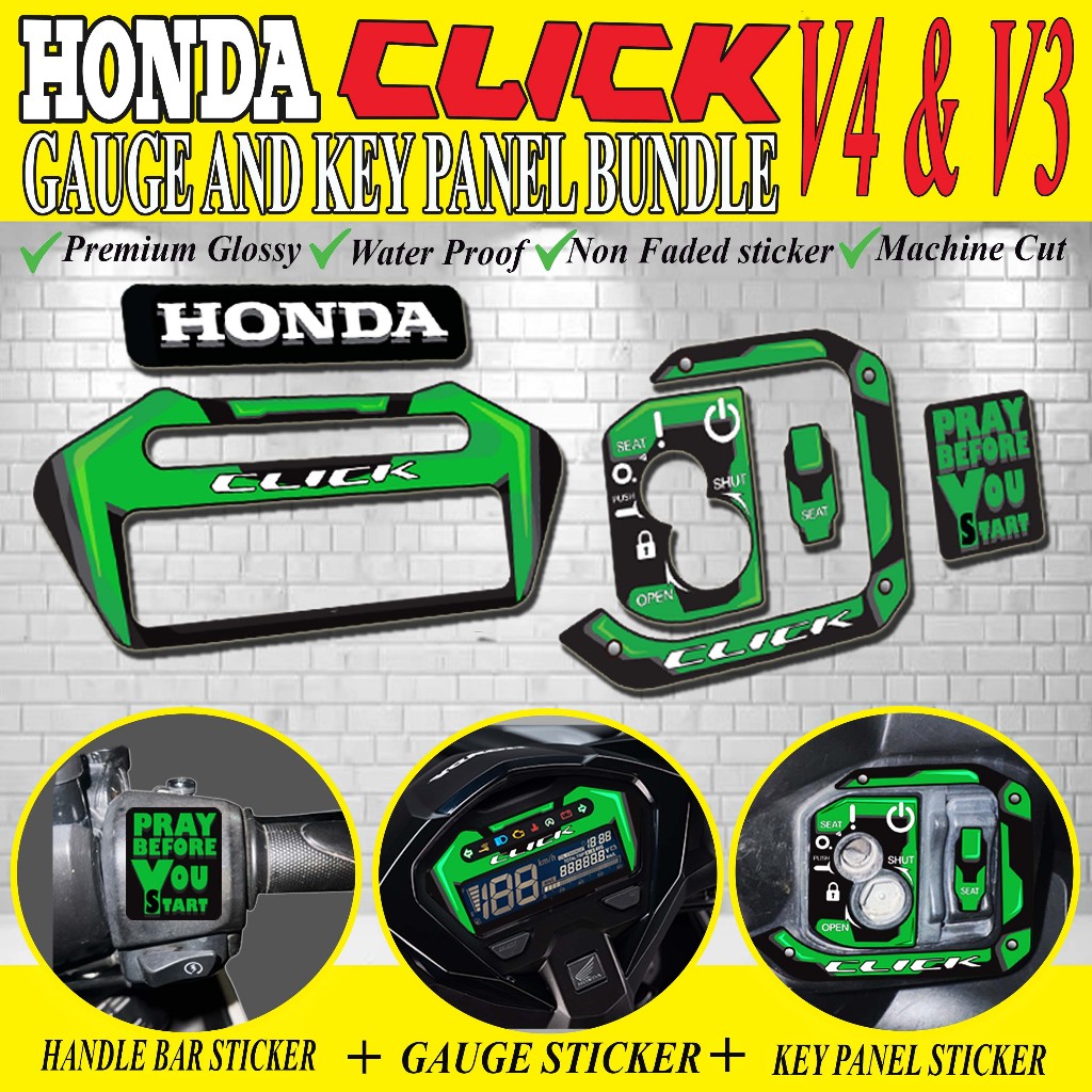 Honda Click V3 AND Version 4 New Panel Gauge Protector Decals ...