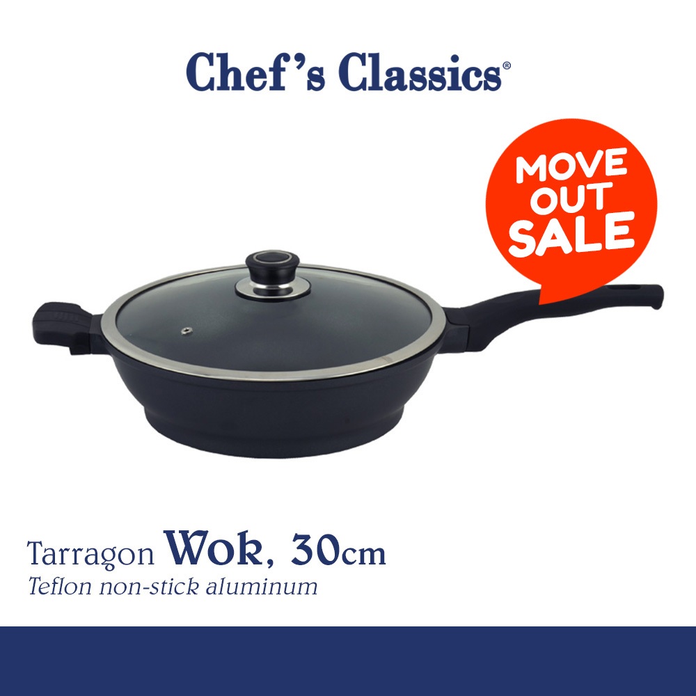 Chef's Classics [MOVE OUT SALE] Tarragon Non-Stick Wok, 30cm | Shopee ...