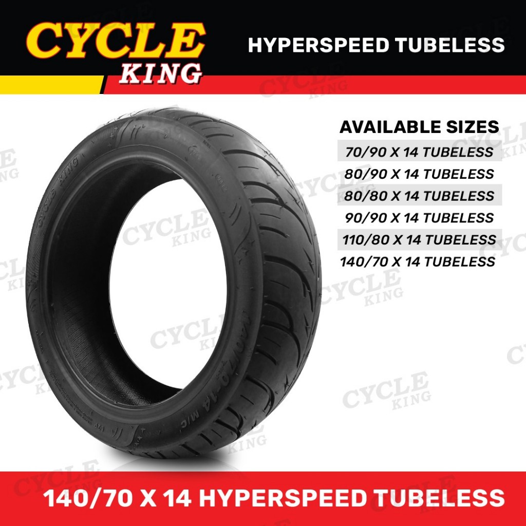 Hyperspeed Motorcycle Tire for Yamaha Aerox: (140/70 x 14 Tubeless ...