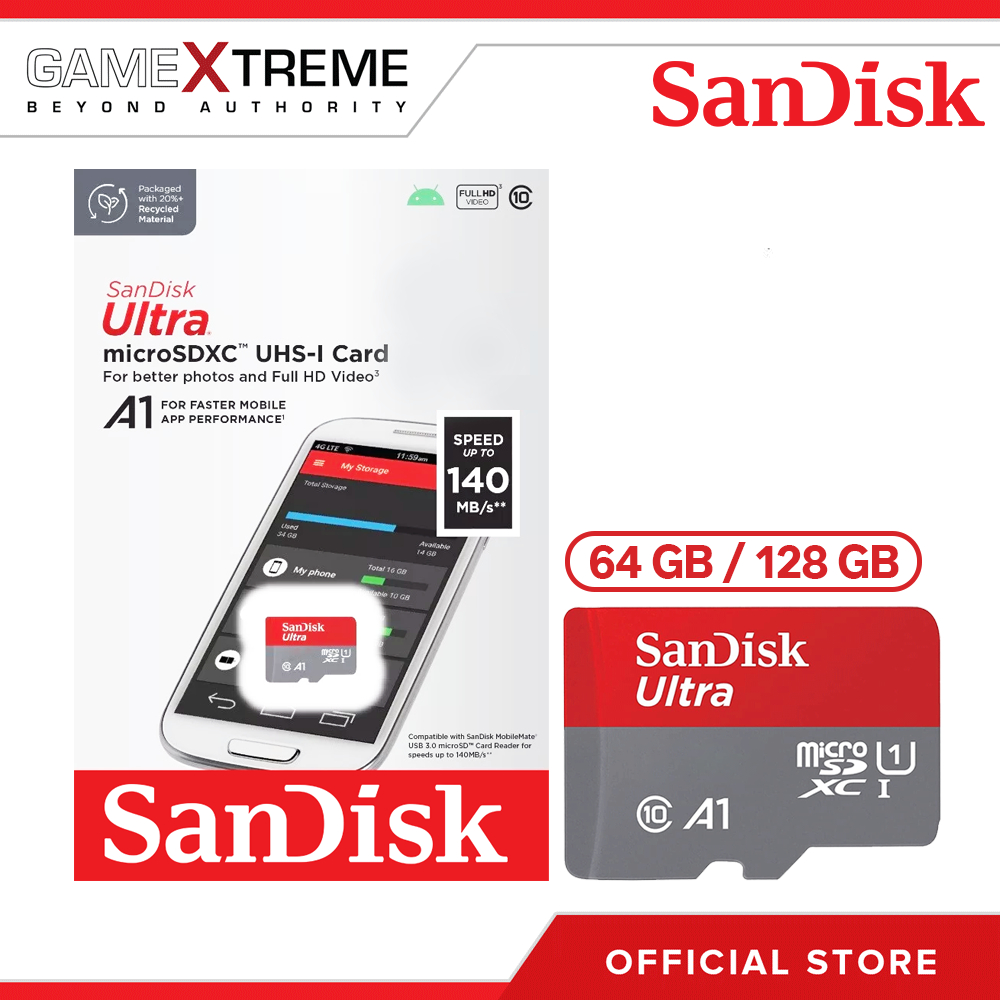 SanDisk Ultra microSD A1 series UHS-I Card (SDSQUAB) | Shopee Philippines