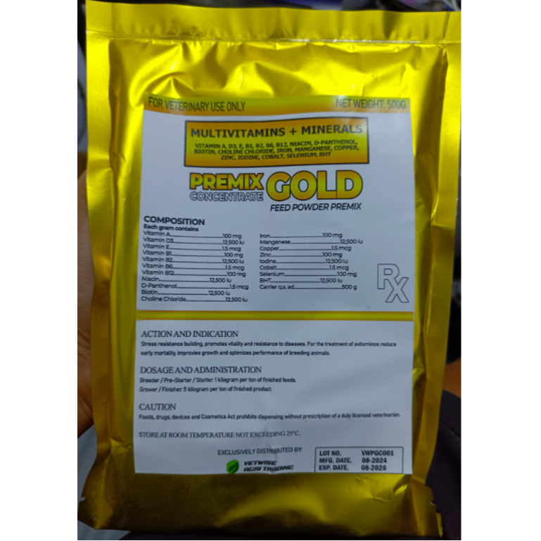 PREMIX GOLD CONCETRATE 500Grams Multivitamins+Minerals | Shopee Philippines