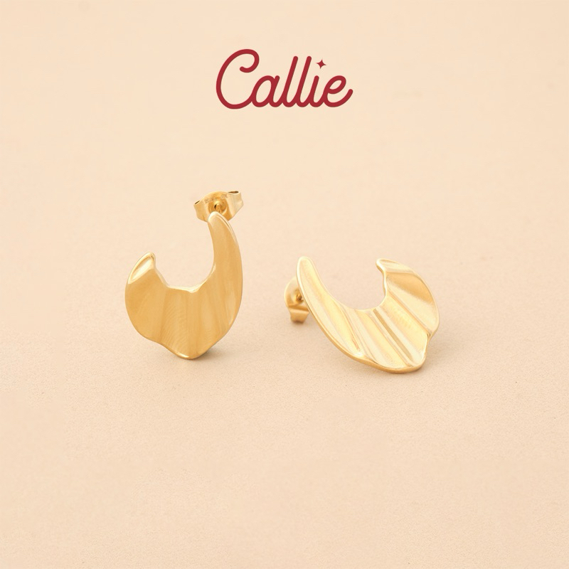 Callie Stainless Steel Ry Textured Stud Earrings Shop Callie | Shopee ...