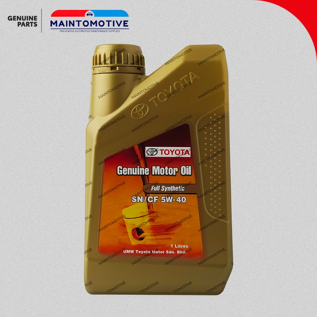 Toyota Genuine Motor Oil 5w-40 Fully Synthetic | 1 Liter | Shopee ...