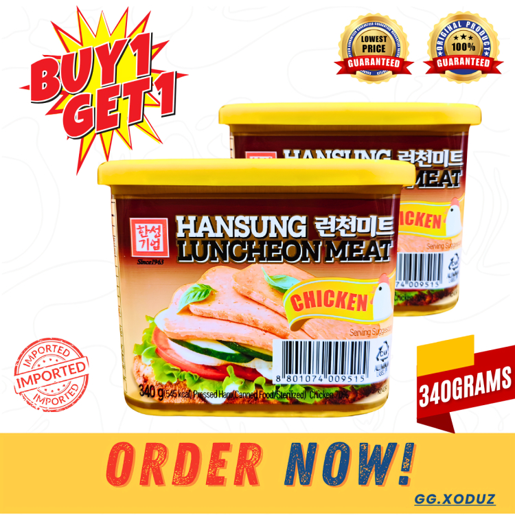 Hansung Chicken Luncheon Meat - Authentic Luncheon Meat - made in Korea 340g | Shopee Philippines