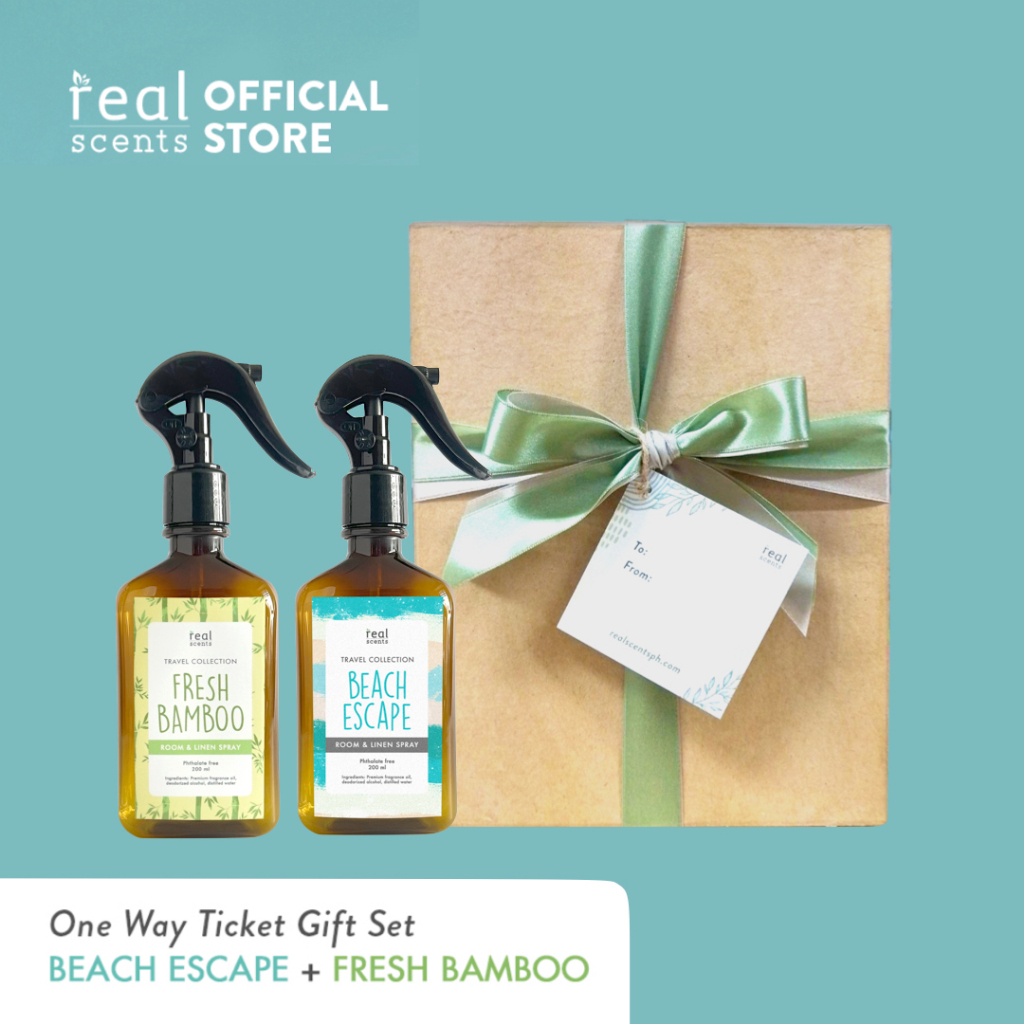 Real Scents One Way Ticket Gift Set (Room And Linen Spray) | Shopee ...