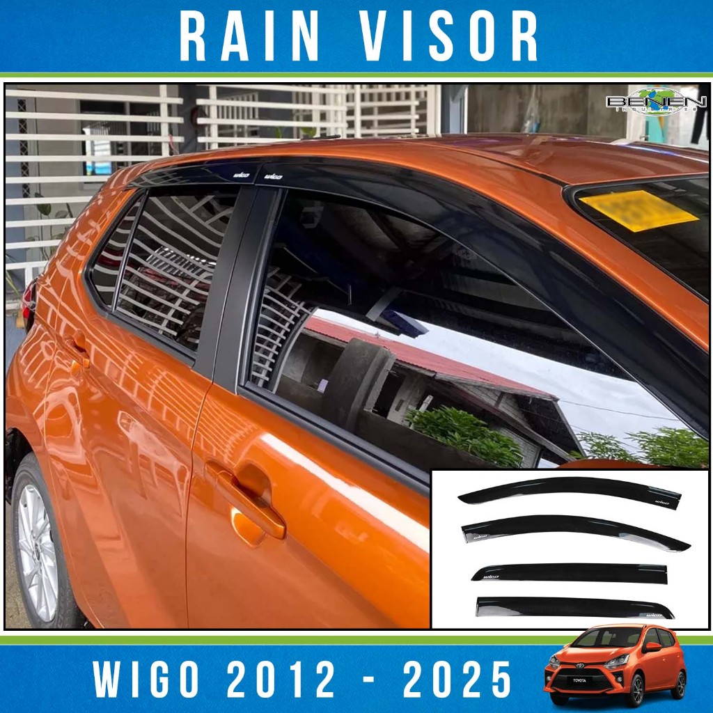 Rain Guard Window Visor WIGO 2012 - 2026 | Shopee Philippines