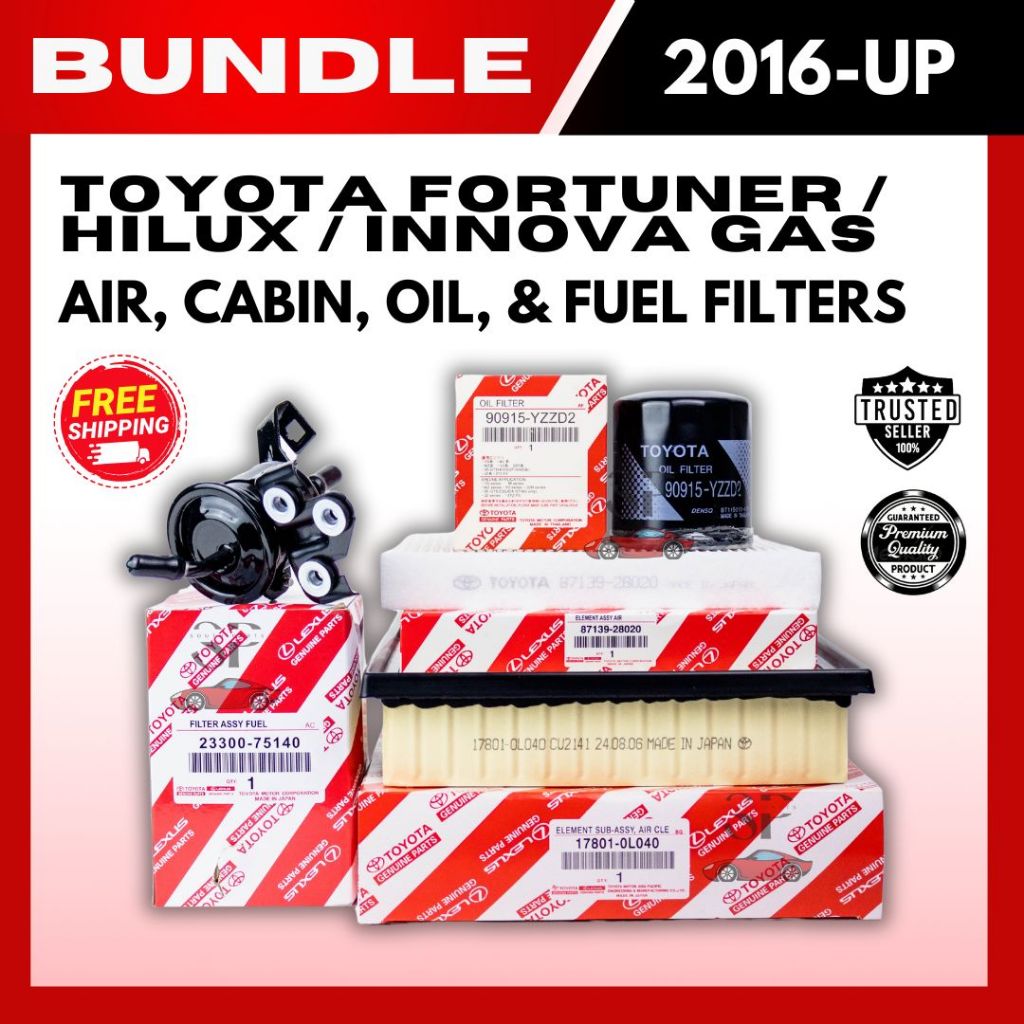 BUNDLE SALE! Air, Oil, Fuel, & Cabin Filters For TOYOTA FORTUNER ...