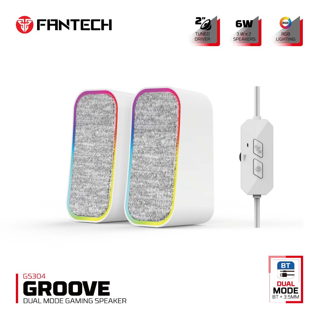 Fantech GS304 Groove RGB Wired & Bluetooth Gaming Speaker for TV Laptop ...