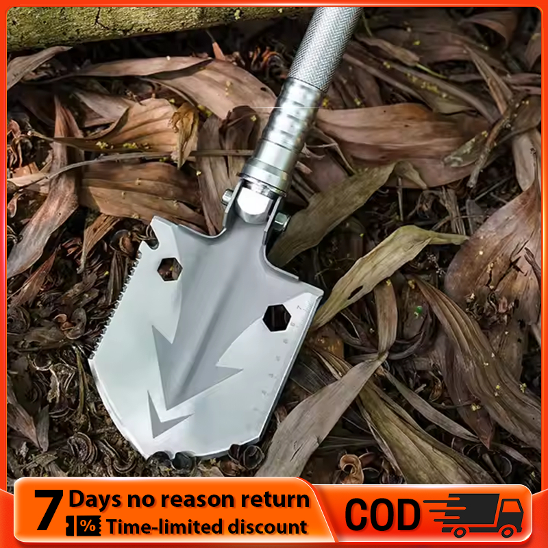 Survival Shovel Tactical Shovel, Multi Purpose Heavy Duty Carbon Steel ...