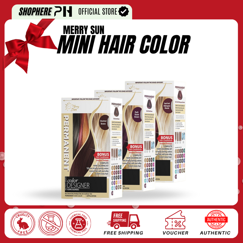 Merry Sun Mini Permanent Hair Color 30ml | Shopee Philippines