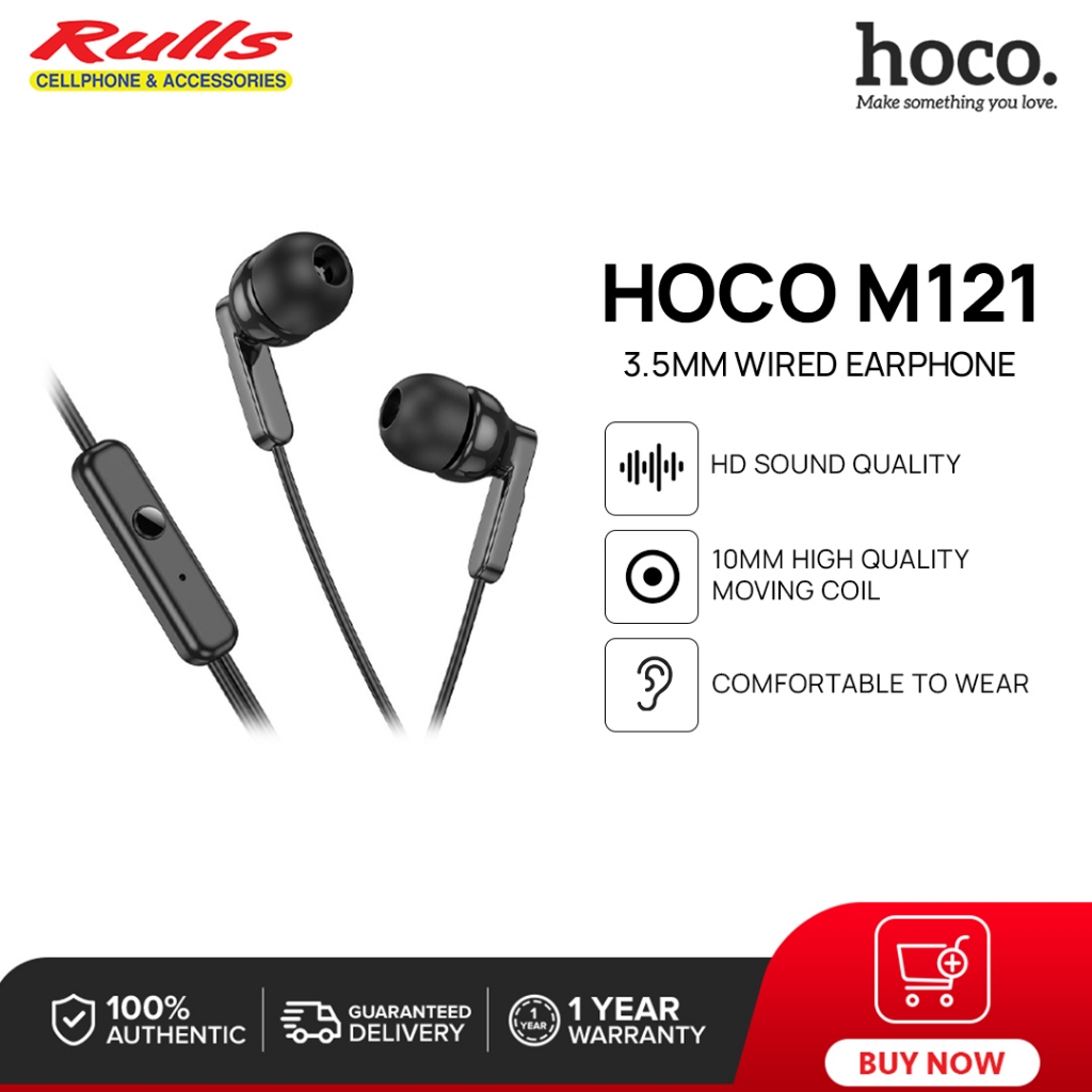HOCO M121 3.5mm Wired Earphone | HD Sound Quality | 10mm High Quality ...
