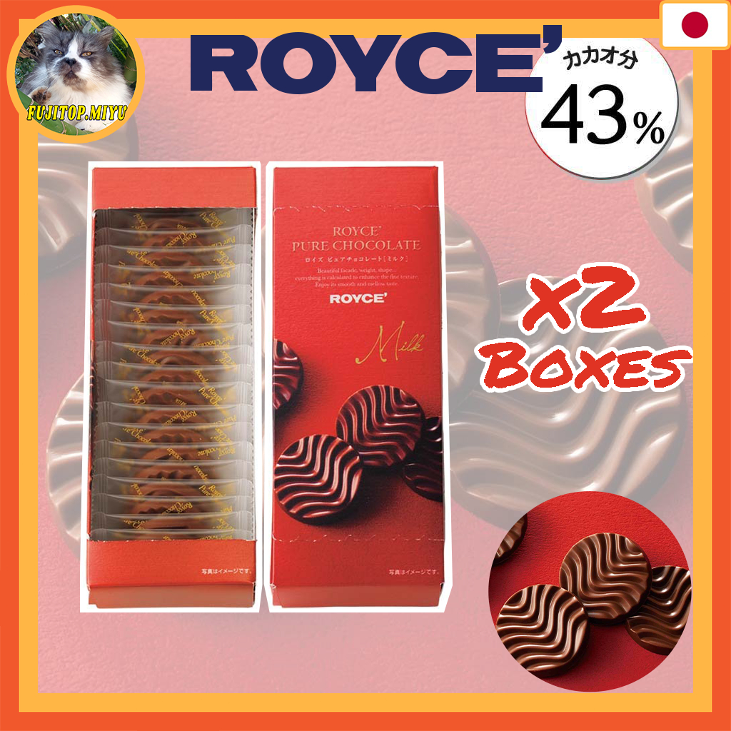 HOKKAIDO ROYCE' Pure chocolate [milk] 2 x Boxes | Shopee Philippines