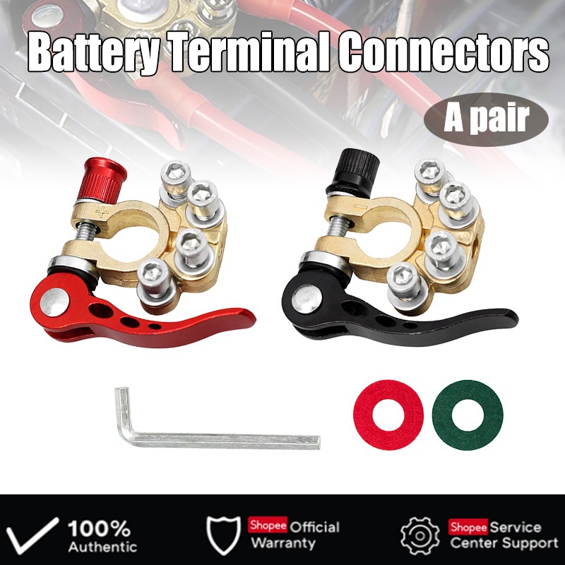 2Pcs Car Battery Terminal Connectors Quick Release Disconnect Car ...