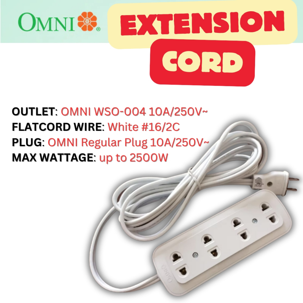 OMNI Original Heavy Duty Extension Cords Power Cords | Shopee Philippines