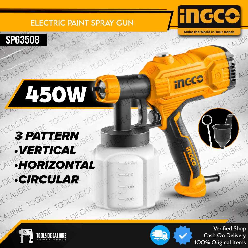 INGCO HVLP Spray Gun / Paint Sprayer Machine 450W SPG3508 | Shopee ...