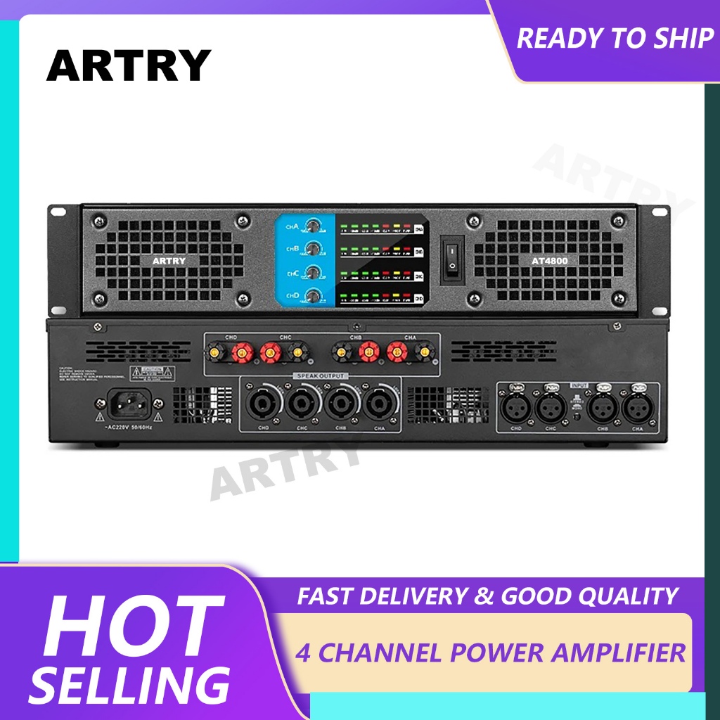 ARTRY AT2800/AT4800 Professional Power Amplifier Digital Power Amplifier Four/Two Channel ...