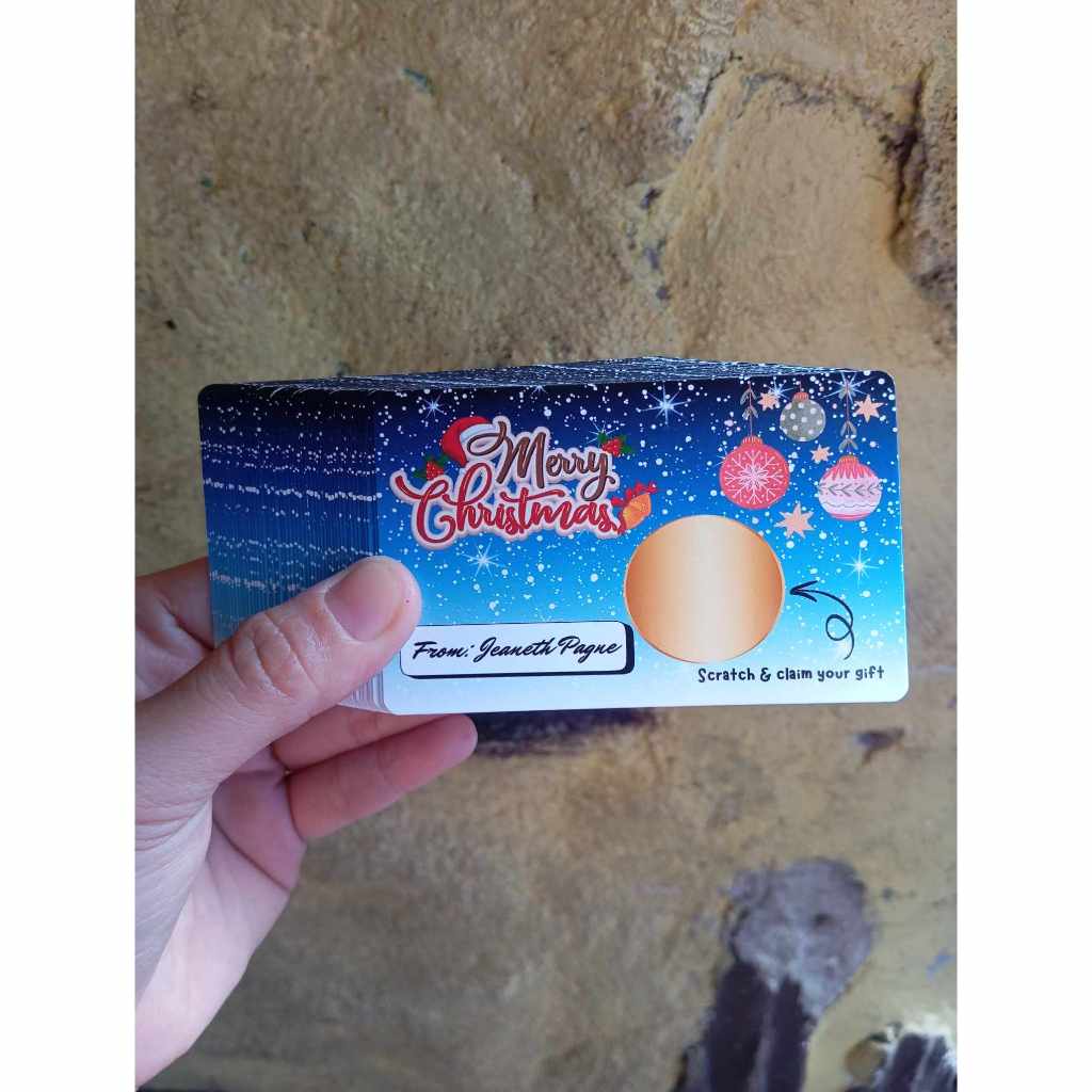SHIP AGAD! Christmas Scratch Cards Personalized with Name and your ...