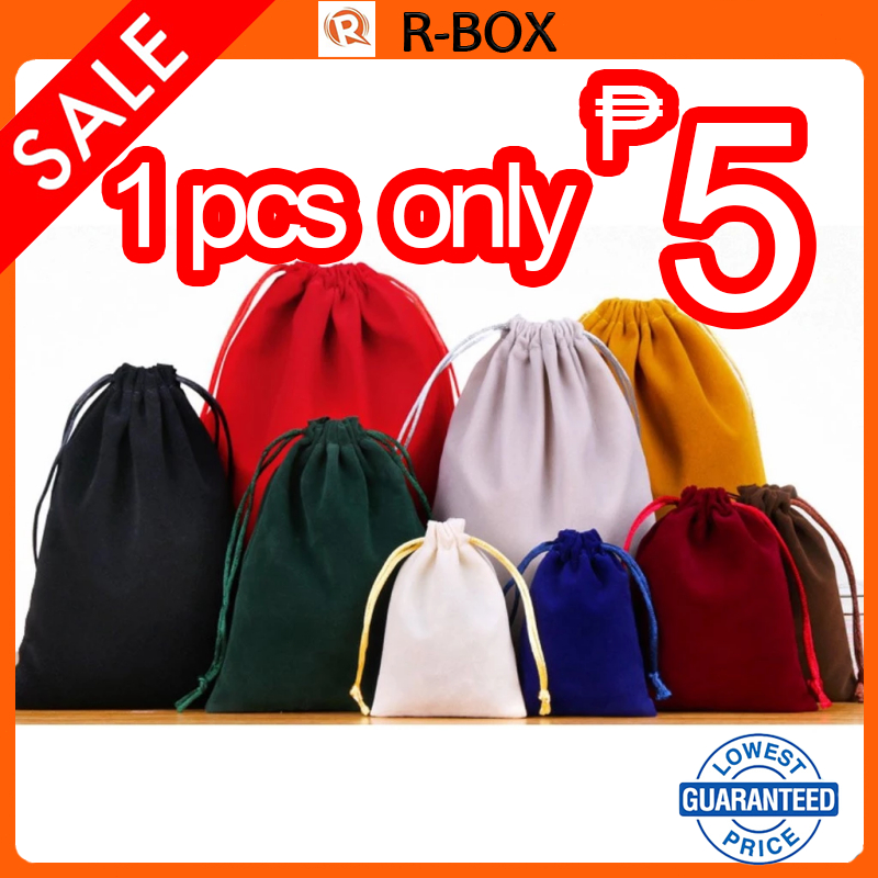 [1pcs] Velvet Fabric drawstring pouch (5 colors avail) Velvet ...