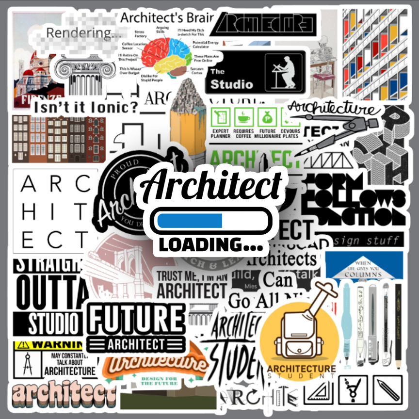 50 pcs ARCHITECTURE STICKERS | w/ waterproof | Shopee Philippines