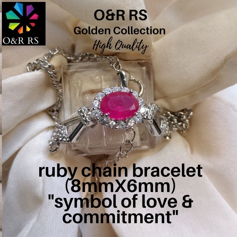 O&R RS ruby chain bracelet(8mmX6mm) | Shopee Philippines
