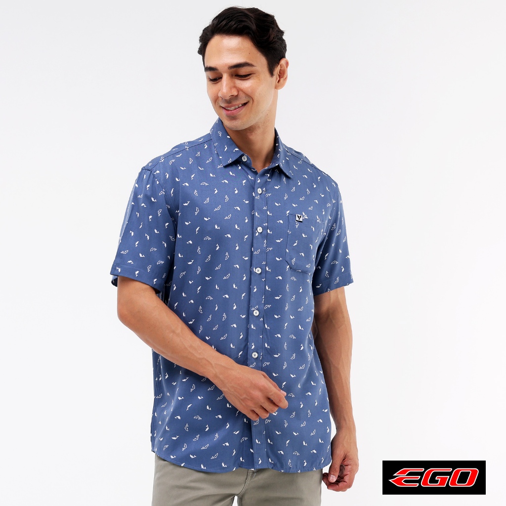 Ego Printed Woven Polo Short Sleeves EMT04-0778 | Shopee Philippines
