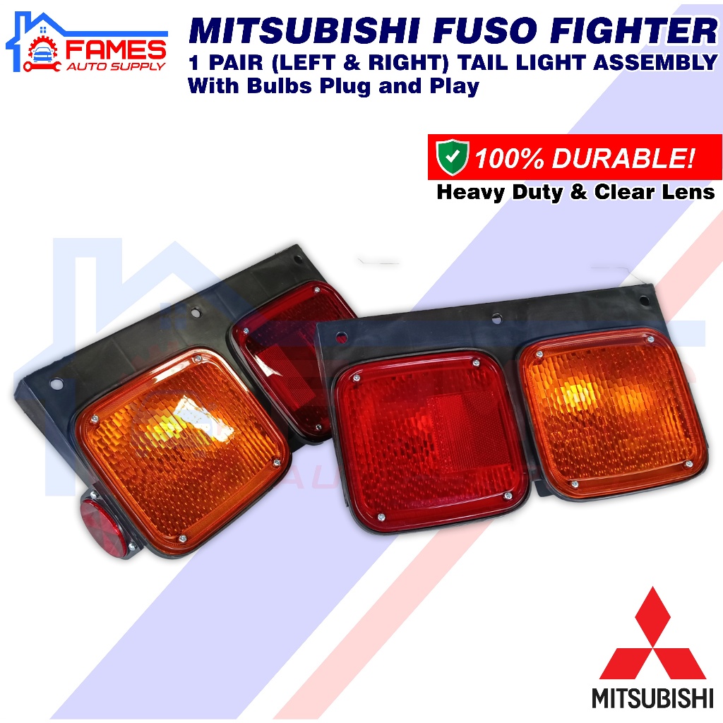(1 Pair) Mitsubishi Fuso Fighter Tail Light 24Volts with Bulbs Plug ...
