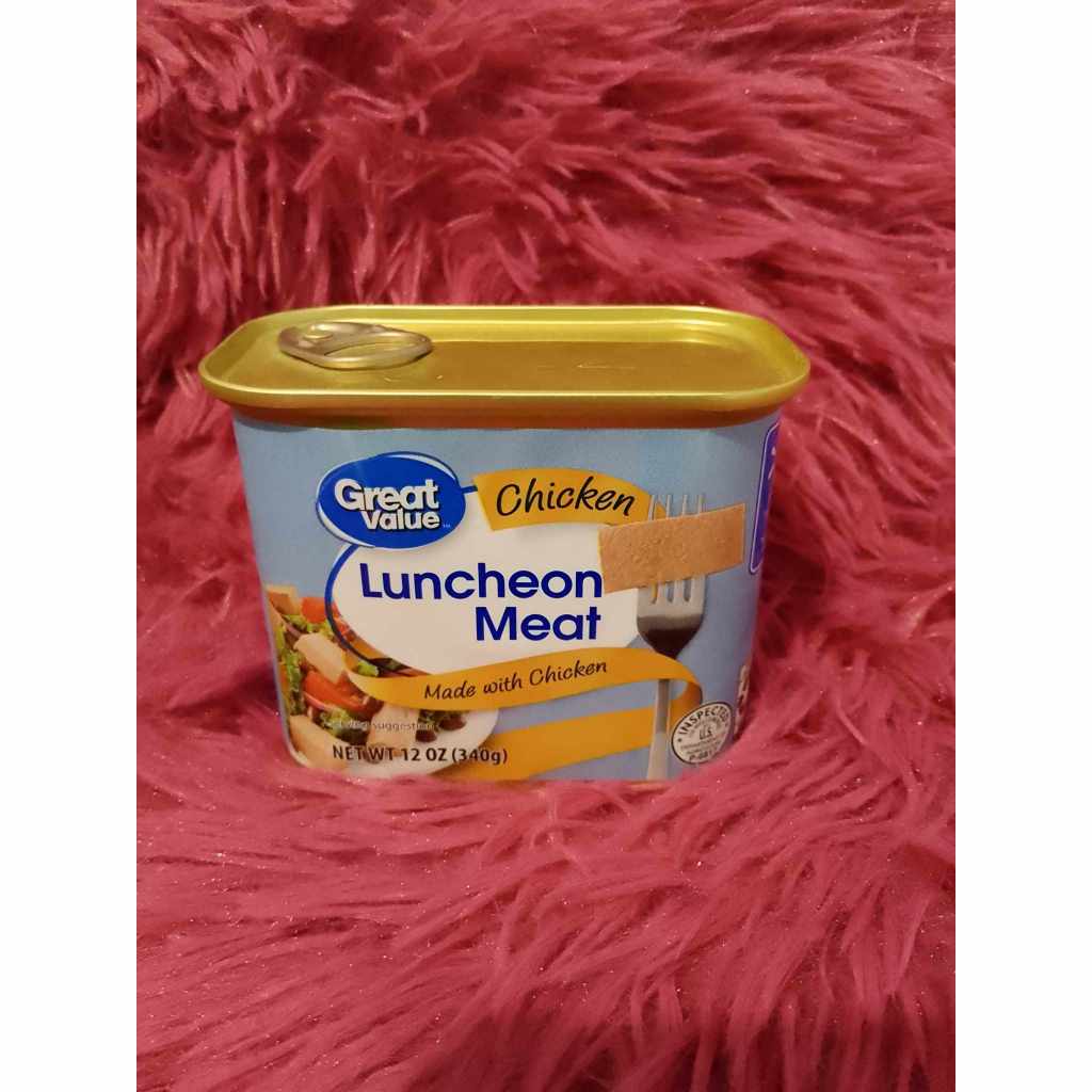 GREAT VALUE Luncheon Meat (MADE WITH CHICKEN) 340g | Shopee Philippines