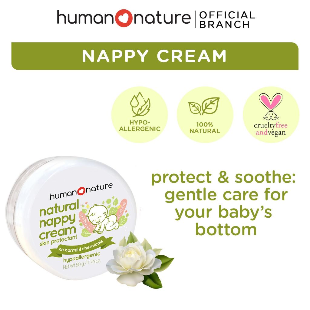 Human Nature Natural Nappy Cream ( No Harmful Chemicals) | Shopee ...