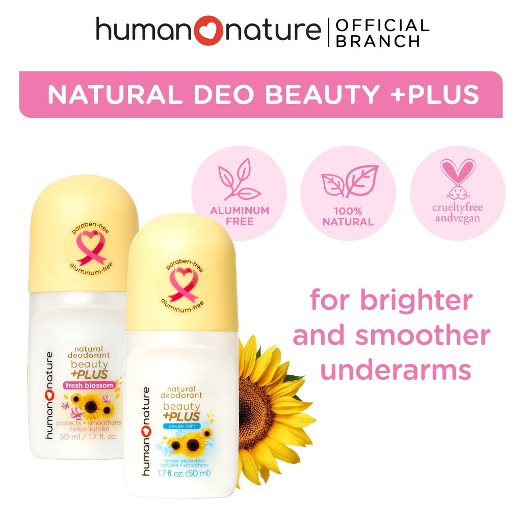 Human Nature Beauty +PLUS Natural Deodorant 50ml (No Harmful Chemicals ...