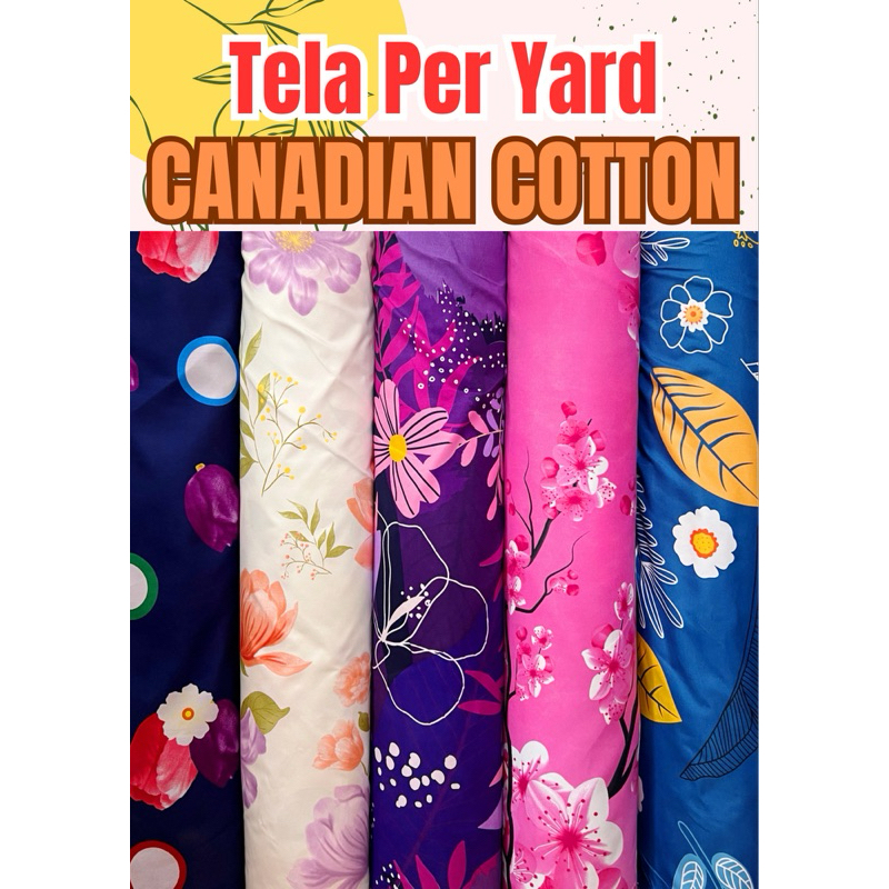 PURE CANADIAN COTTON TELA ONLY PER YARD for Bedsheets, Curtains, etc ...