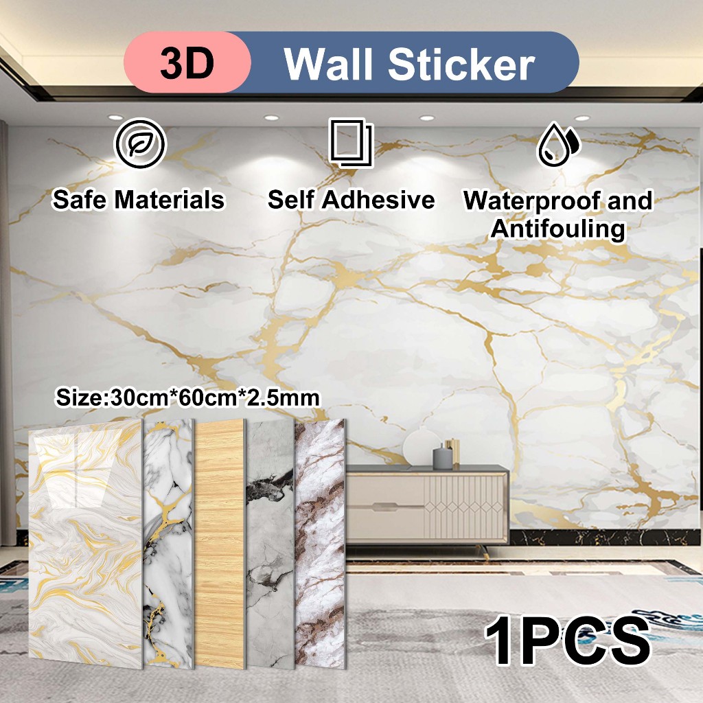 3D self adhesive marble wallpaper new design wall decor waterproof ...