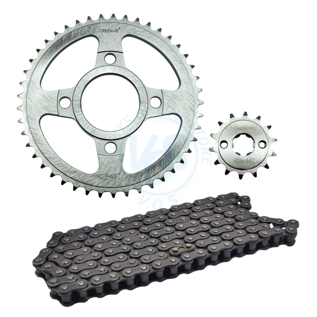 CHAIN AND SPROCKET SET FOR HONDA RS150/GTR150 428 42T 45T (designed ...