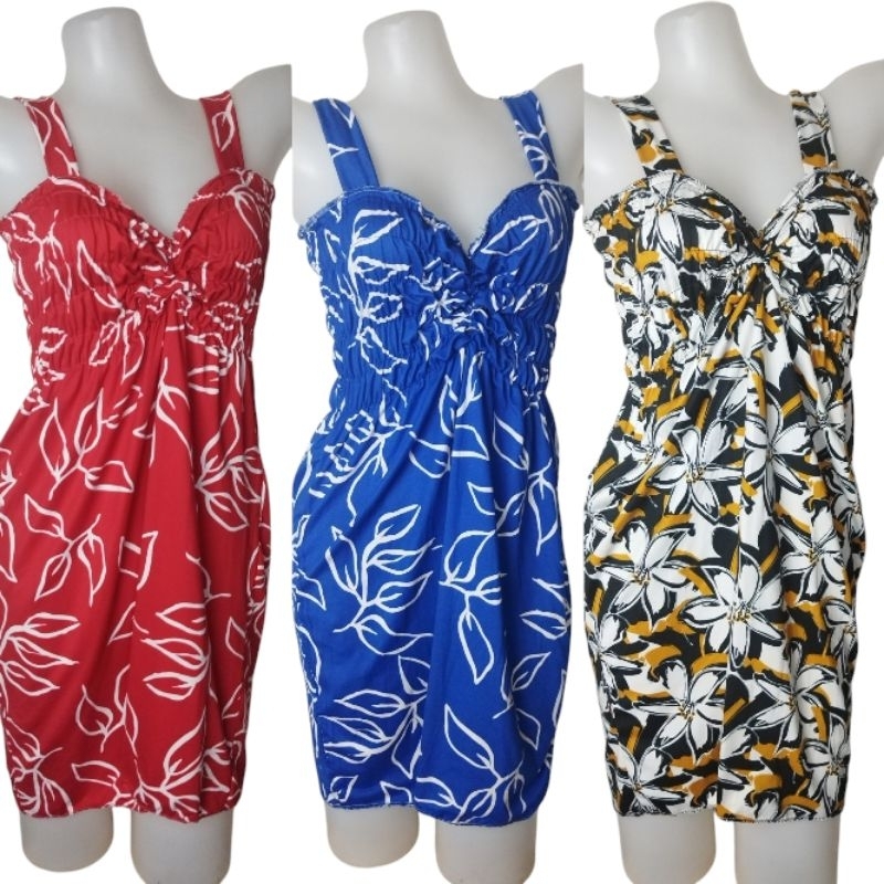 Mini Smocking Dress for Adults | Spaghetti Dress | Pambahay Daster Sexy ...