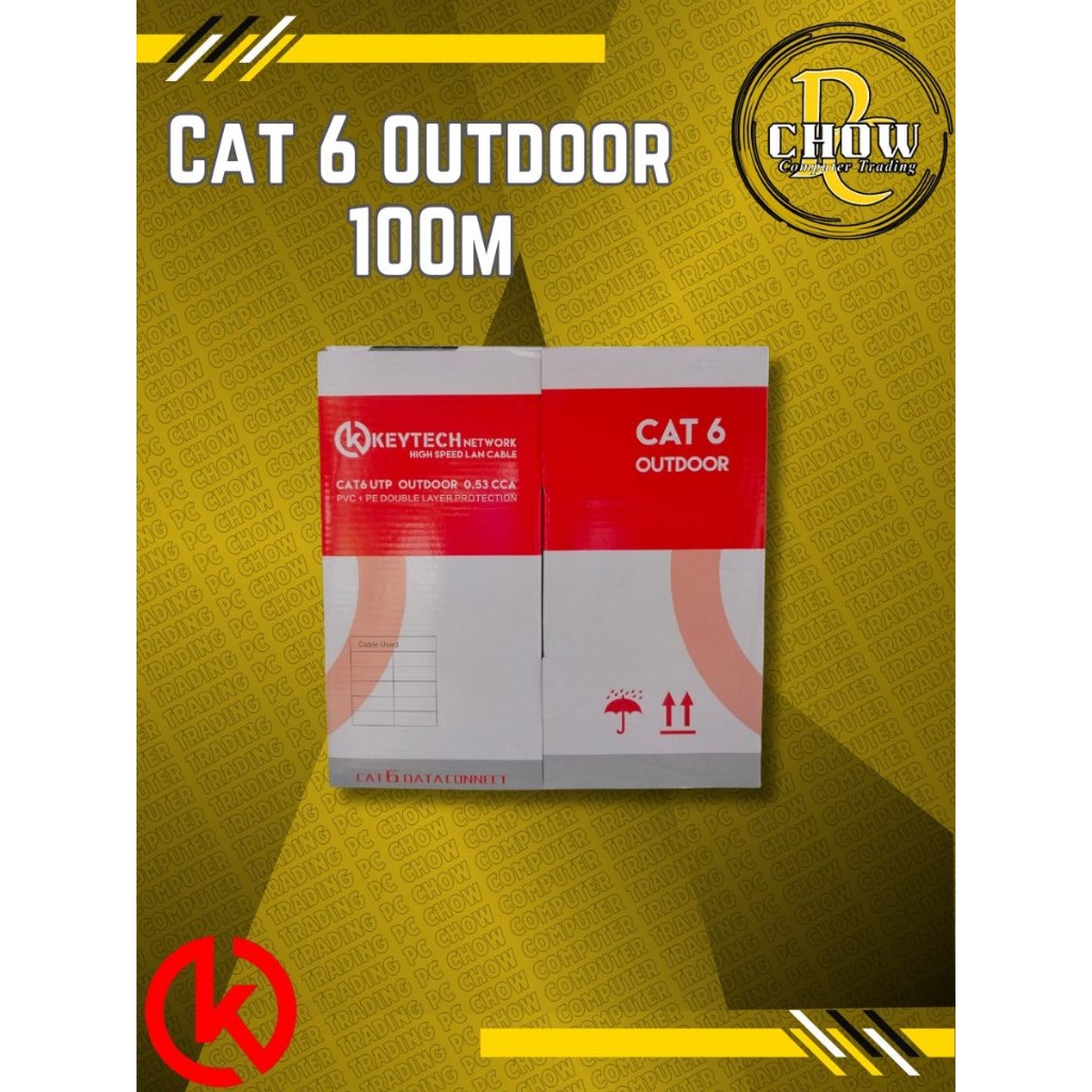 PC CHOW | Keytech Outdoor CAT6 Waterproof LAN UTP Cable 100M Meters ...
