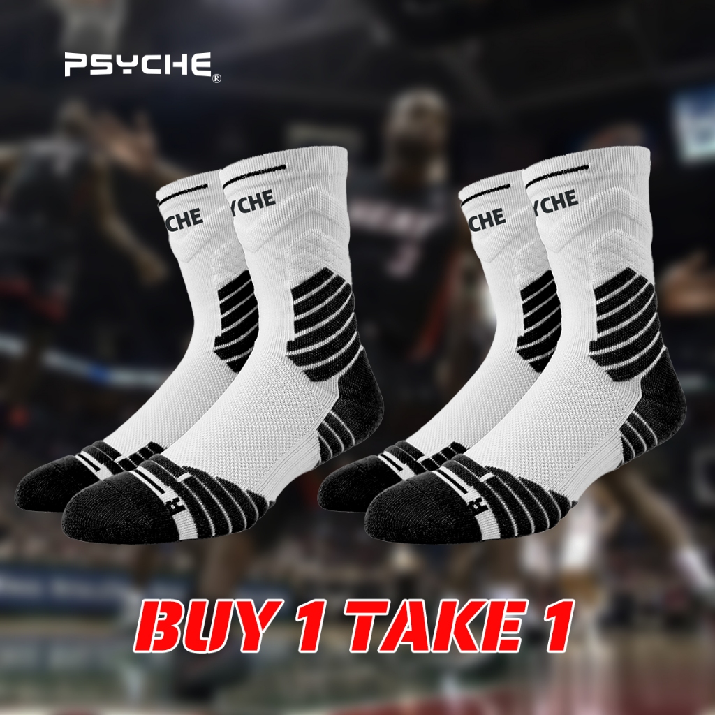 Buy 1 Take 1 PSYCHE Socks Basketball Men Kids Towel Bottom Non-Slip ...