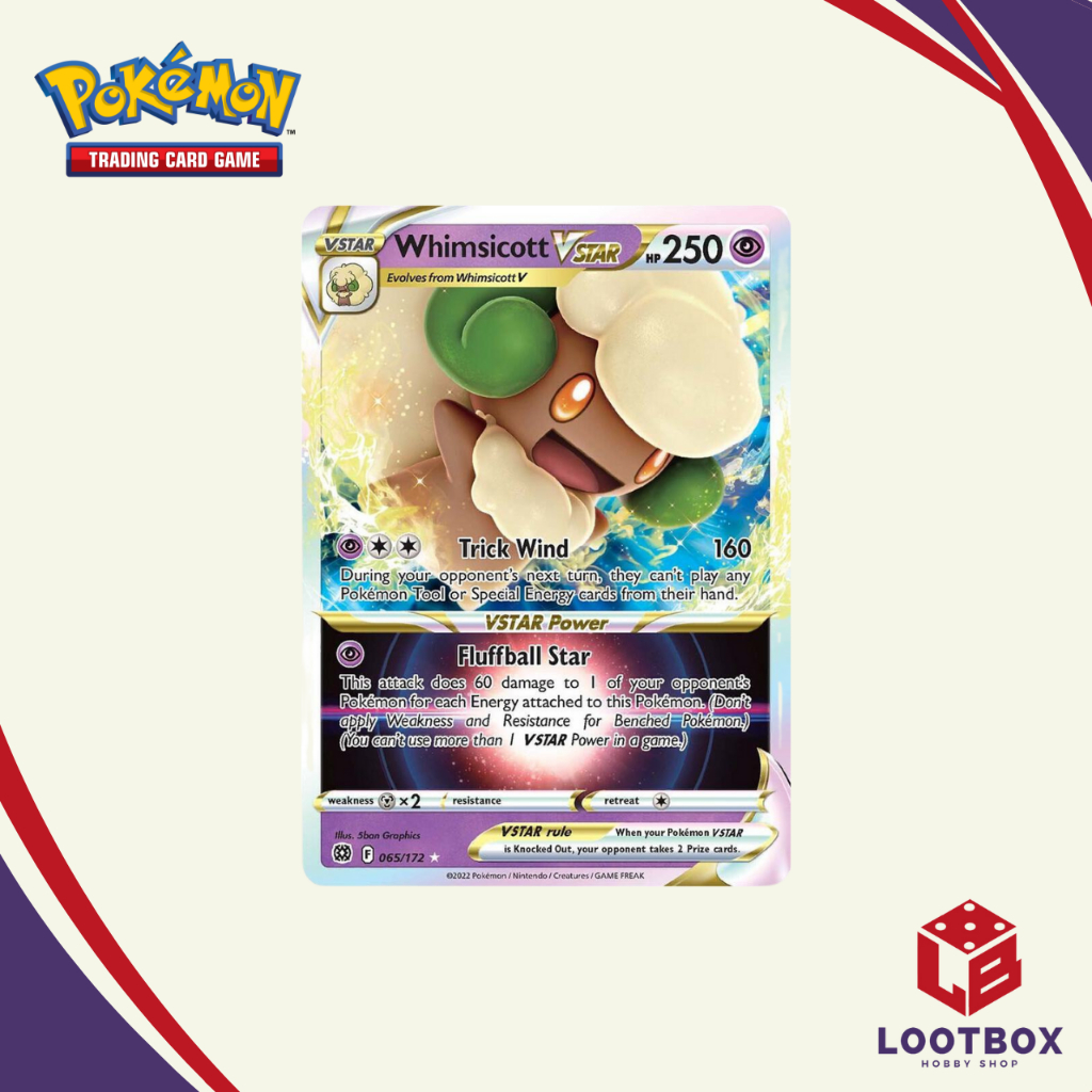Pokemon Card Game: Whimsicott VSTAR (Ultra Rare) - Brilliant Stars ...
