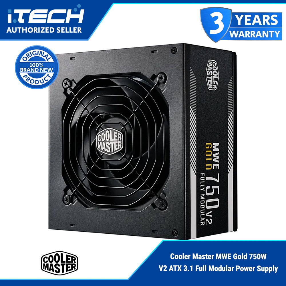 Cooler Master MWE Gold 750W V2 ATX 3.1 Full Modular Power Supply ...