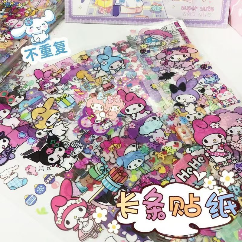 100Pcs Sanrio Kuromi Sticker Student Notebook Hand Account water proof ...
