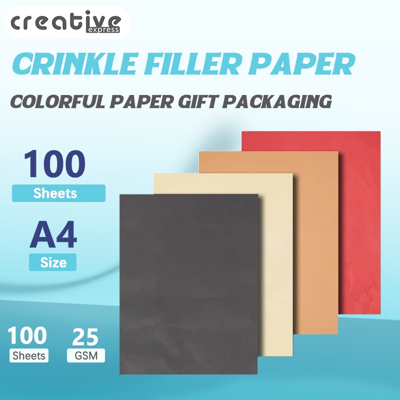 Creative Colorful Crinkle Filler Paper A4 Size for Gift Wrapping Paper ...