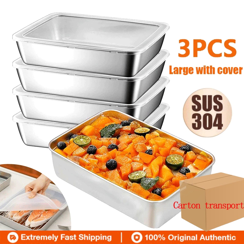 304 Stainless Steel Food Container with Cover Japanese Stainless Steel ...