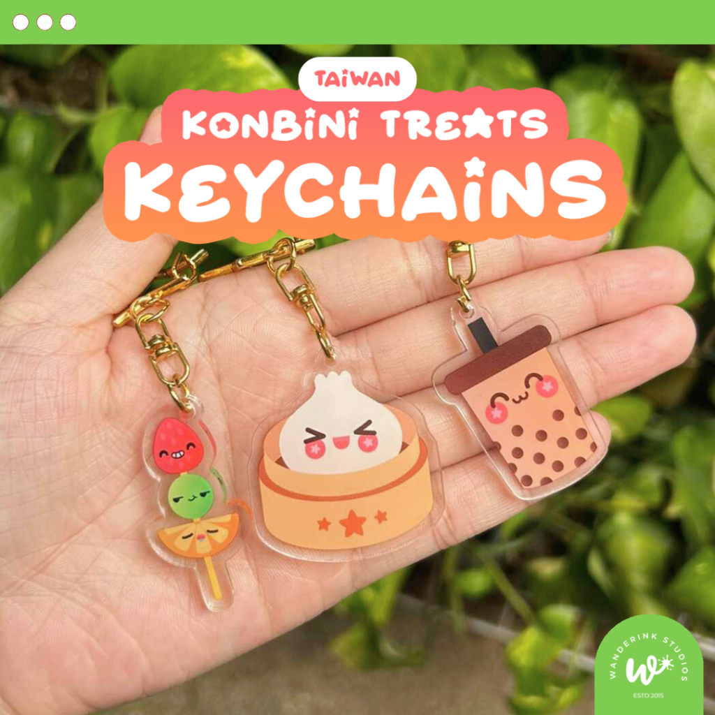 Taiwan Konbini Treats Acrylic Keychain | Tanghulu XLB Milktea Snacks ...