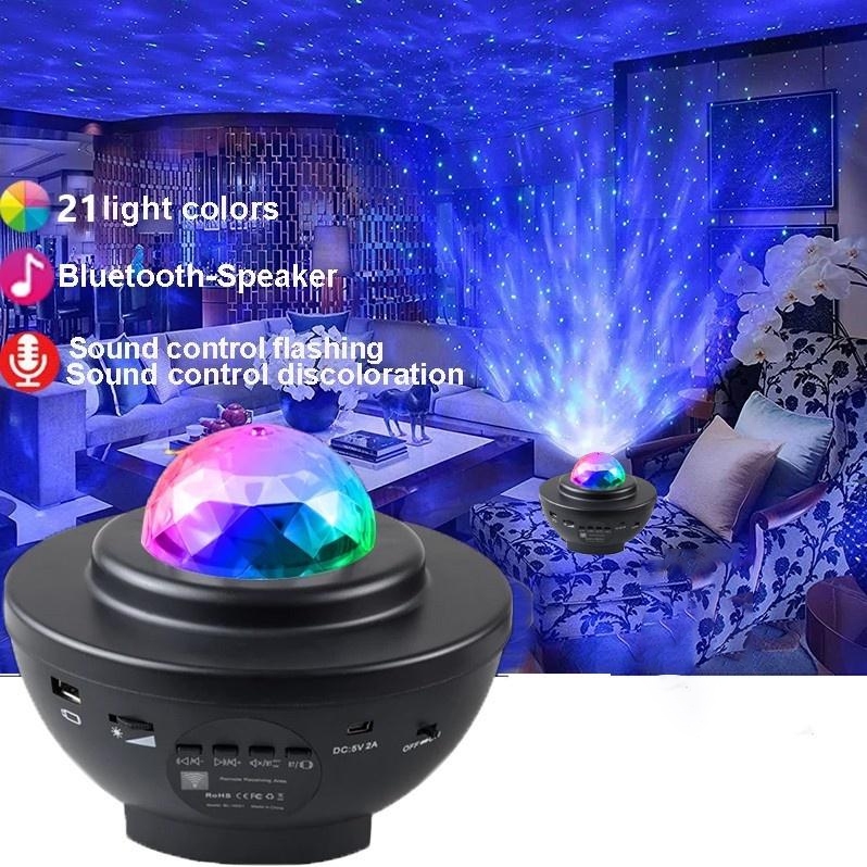 LED Star Projector Night Light Galaxy Starry Projector With Music ...