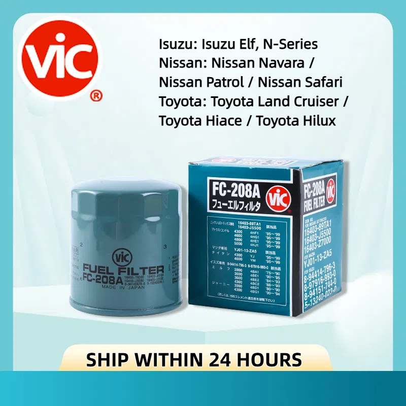 VIC Oil Filter FC-208A FUEL FILTER For ISUZU Elf Nissan Navara Patrol ...
