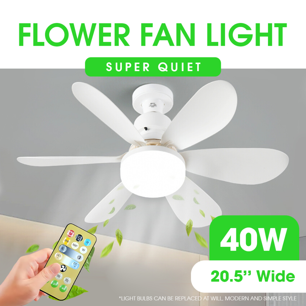 NSS 40W Ceiling Fan With LED Light With Remote Control 6 Blades 86V ...