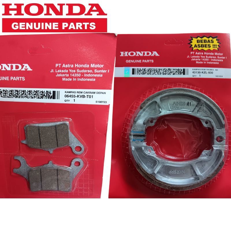 HONDA CLICK 125i v1/Beat Fi & carb v1,v2v3/ Airblade Brake sets (FRONT ...