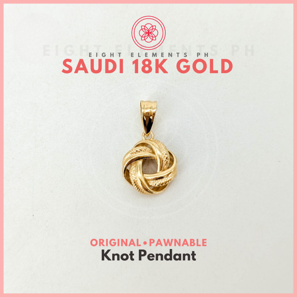 COD PAWNABLE 18k Legit Original Pure Saudi Gold Frosted Ball Knot ...